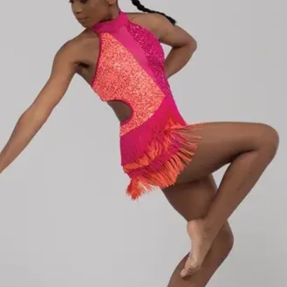 Weissman | One Pieces | Weissman Elite Dance Costume Pink And Orange ...